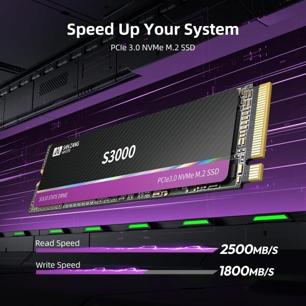 SAN ZANG MASTER M.2 SSD PCIe Gen3.0 ×4 Type 2280 NVMe 内蔵SSD (容量モデル ...