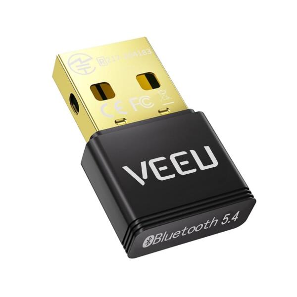 VEEU Bluetoothアダプタ 5.4 Bluetooth USB アダプタ bluetooth レシーバー ブルートゥース 超低遅 ...