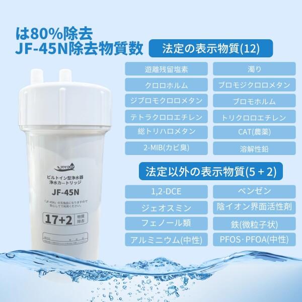 JF-45N （JF-43N後継品）交換用浄水カートリッジ スタンダードタイプ17+2物質除去 高性能タ : チャンスAA - 通販 - Yahoo!ショッピング