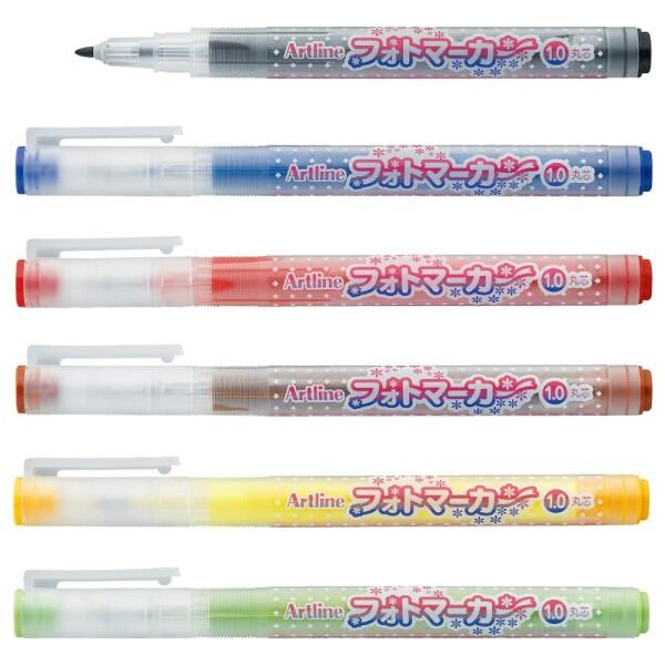 シャチハタ フォトマーカー 水性 写真用 KMP-1B/6W-1 基本 6色セット : チャンスAA - 通販 - Yahoo!ショッピング