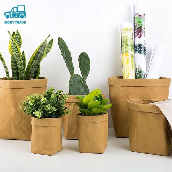 MORYTRADE 植木鉢カバー プランターカバー クラフト紙 北欧風 20×20×34cm 1枚 ブラウン : チャンスAA - 通販 - Yahoo!ショッピング