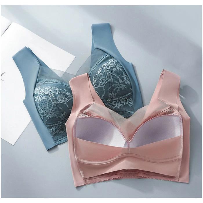 【4枚ご買い上げで15％off】シームレス お試し ブラトップ 薄手 インナー カップ付き ノンワイヤー レディース ブラジャー 補正下着 脇 ...