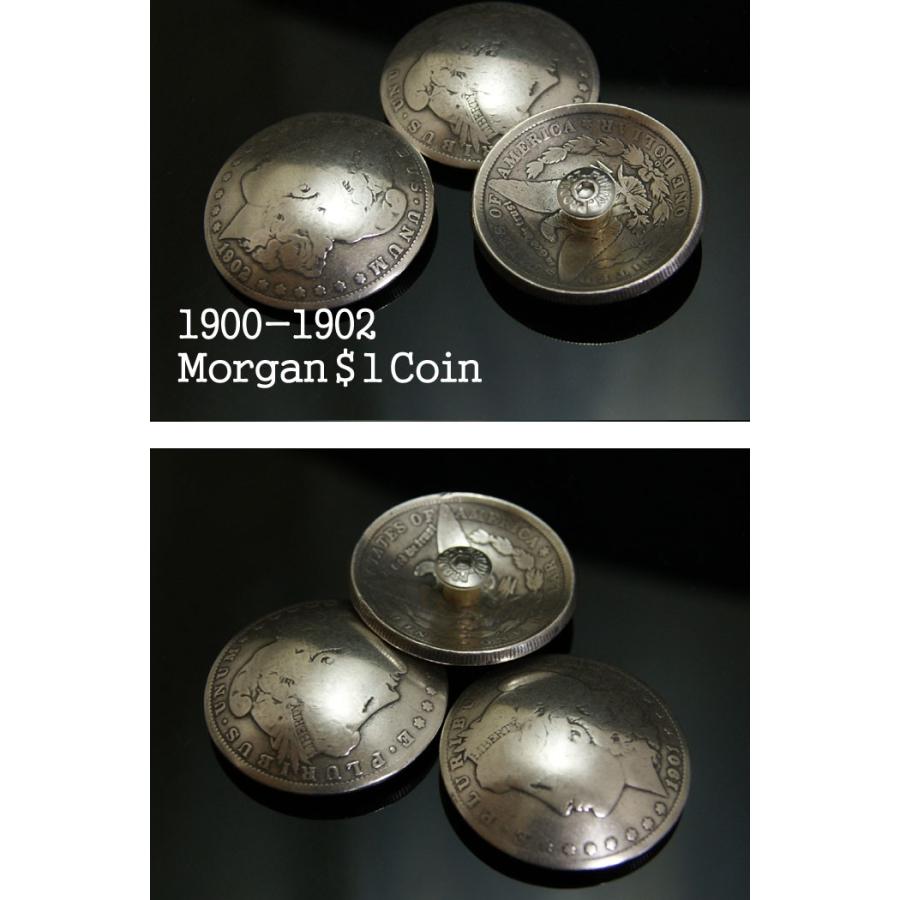 モルガンコイン 1900-1902 フェイス コインコンチョ シルバー モルガンコイン 1900-1902 フェイス コインコンチョ シルバー
