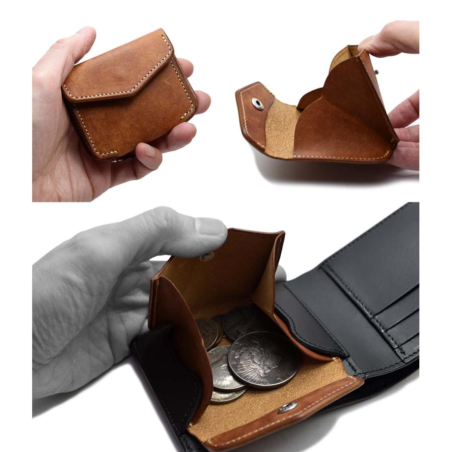 二つ折り財布 財布 革 本革 池之端銀革店 Cramp クランプ Cr-601 プエブロレザー 着脱コインケース 二つ折りウォレット イタリアンレザー : CHAOS accessory ...