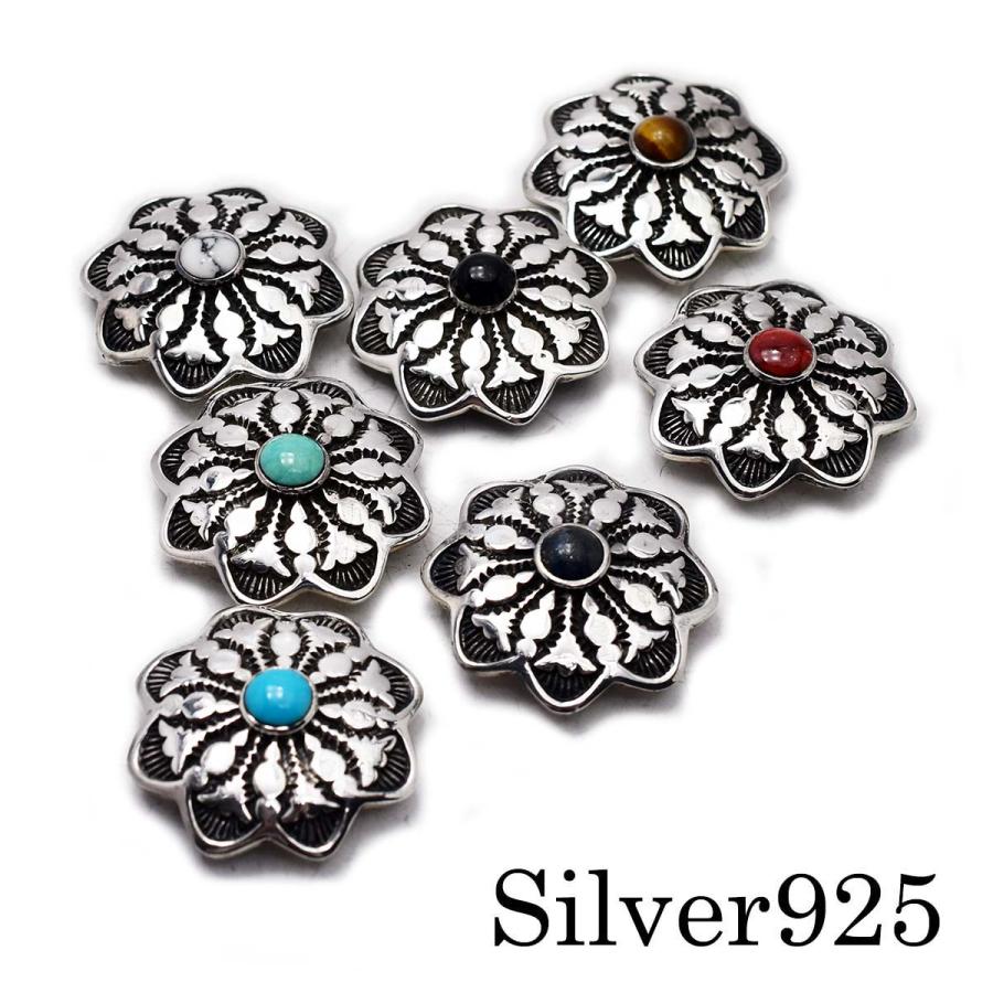 コンチョ アクセサリー 財布 ウォレット カスタムパーツ 天然石 シルバーコンチョ No.17 ネイティブアメリカン インディアンジュエリー シルバー925 : CHAOS accessory ...