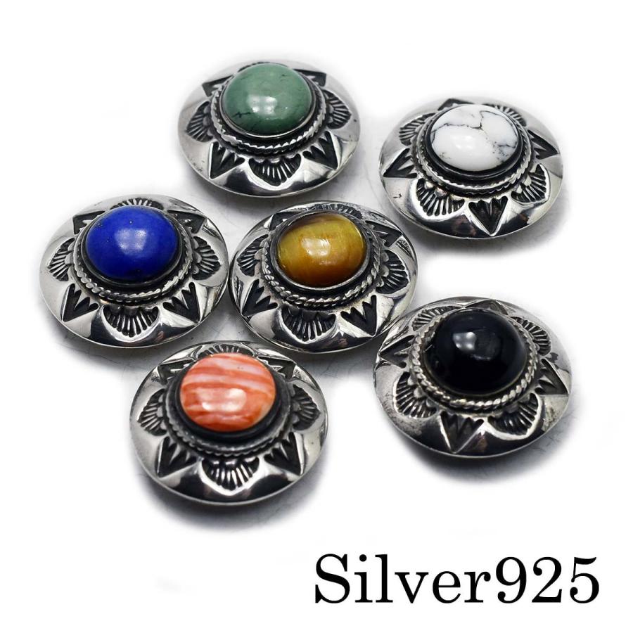 コンチョ アクセサリー 財布 ウォレット カスタムパーツ 天然石 シルバーコンチョ No.19 ネイティブアメリカン インディアンジュエリー シルバー925 : CHAOS accessory ...