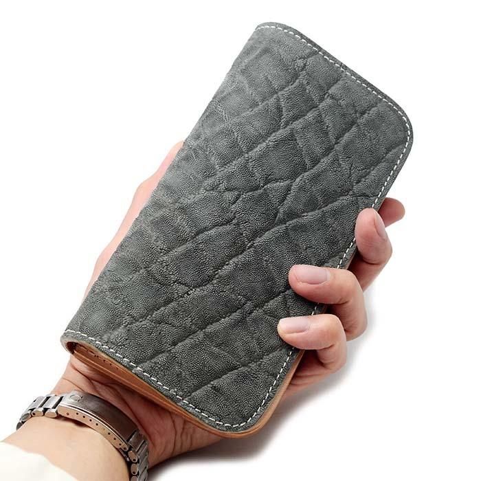 ビブリー 象革 長財布 財布 本革 ロングウォレット ジンバブエ産 ビブリー 象革 長財布 財布 本革 ロングウォレット ジンバブエ産