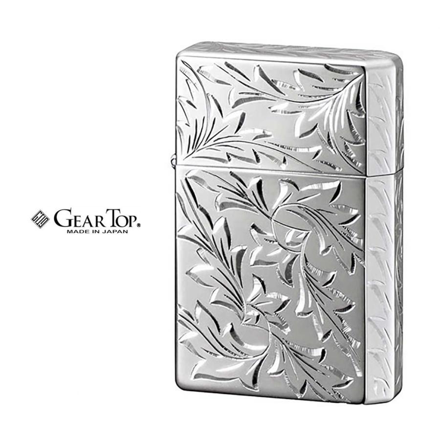オイルライター ZIPPO型 GEAR TOP 手彫り7面彫刻 唐草模様 アラベスク ギアトップ 日本製 Made in JAPAN : CHAOS accessory - 通販 ...