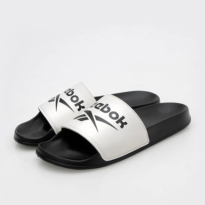 Reebok リーボック メンズ シャワー ビーチ プール カジュアル サンダル フルゲーレ スライド 100063274 ブラック ホワイト ...