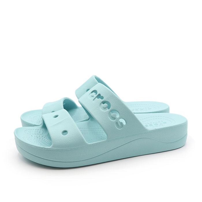 crocs（クロックス） レディース 定番 カジュアル シャワー サンダル バヤ プラットフォーム サンダル 208188-4SS ブルー ...