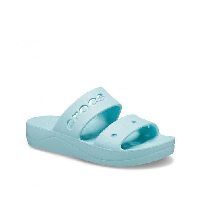 crocs（クロックス） レディース 定番 カジュアル シャワー サンダル バヤ プラットフォーム サンダル 208188-4SS ブルー ...