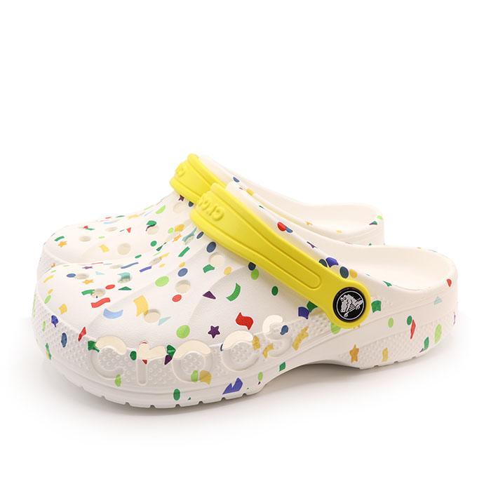 crocs クロックス キッズ ジュニア 定番 サボ アウトドア スポーツ 水陸両用 サンダル バヤ クロッグ シーズナルプリント K ホワイト : シューズショップ チャップリン - 通販 ...