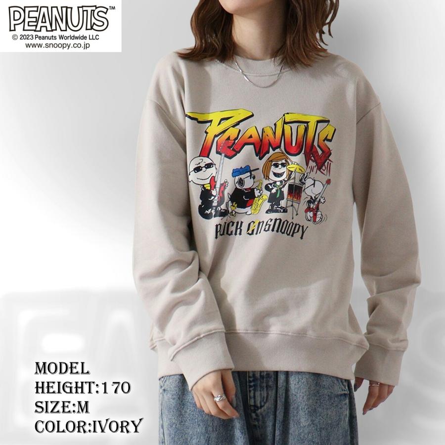 スヌーピー ピーナッツ ロックオン 裏毛 トレーナー ロック バンド 秋冬 snoopy PEANUTS :spc-rb-014 ...