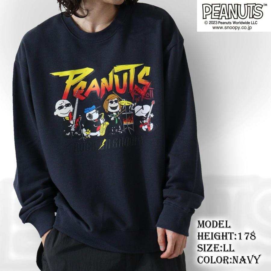 スヌーピー ピーナッツ ロックオン 裏毛 トレーナー ロック バンド 秋冬 snoopy PEANUTS :spc-rb-014 ...