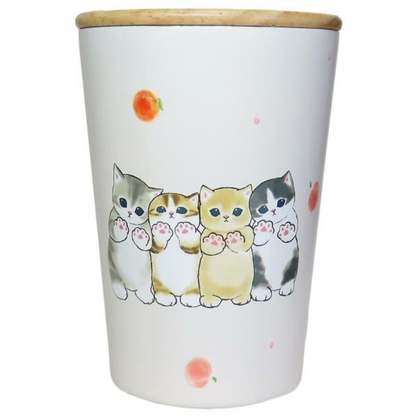 mofusand 2WAY 真空二重タンブラーM 木蓋付 400ml ピーチにゃん : キューティーショップヤフー店 - 通販 - Yahoo!ショッピング