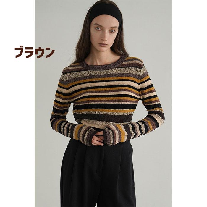 CLANE 正規商品 トップス ニット クラネ マルチ ボーダー MOLE CLANE 正規商品 トップス ニット クラネ マルチ ボーダー MOLE