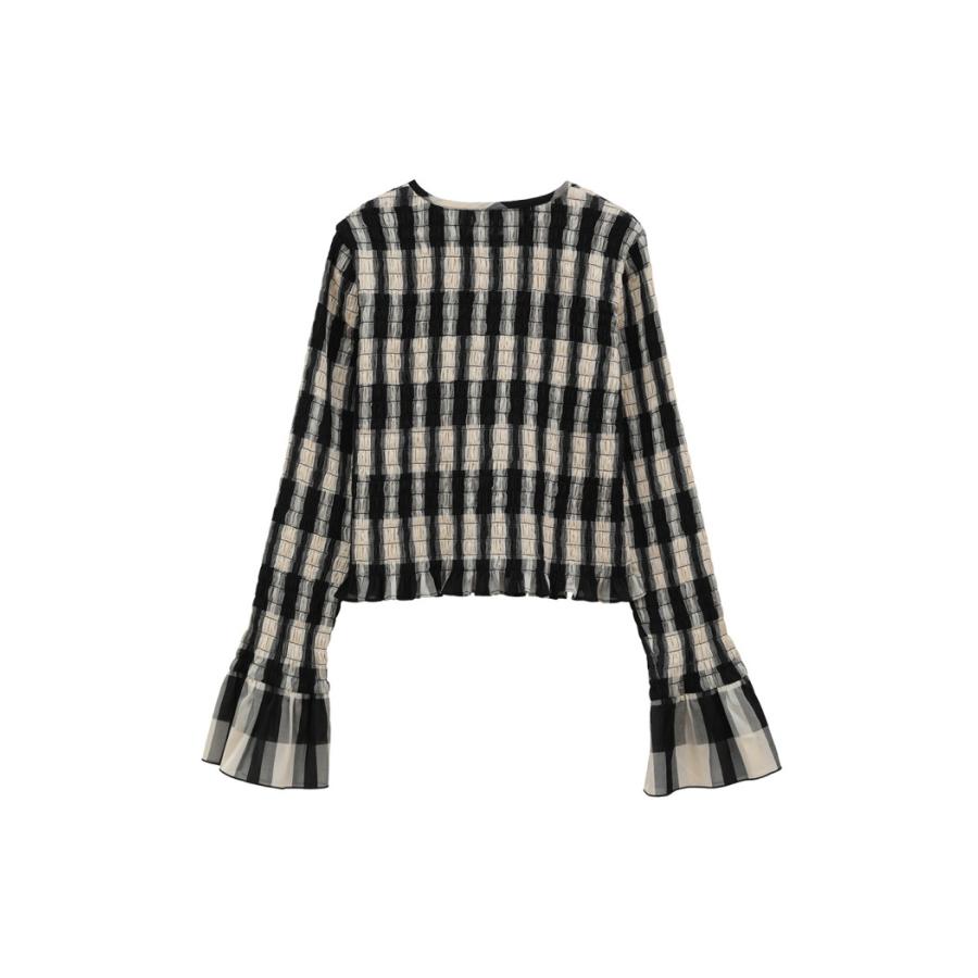 CLANE（クラネ） 【25AW PRE ORDER】CLANE 正規商品 シャーリング デザイン ブラウス SHIRRING DESIGN ...