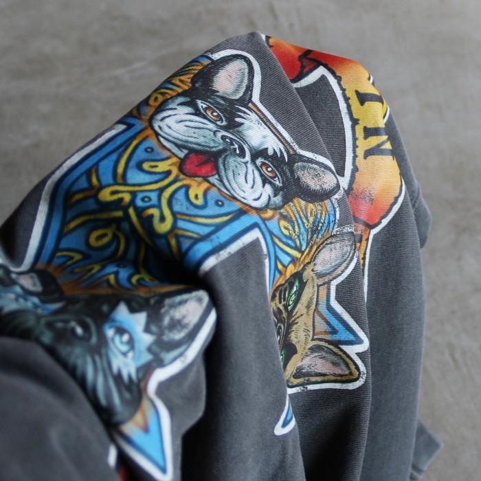 テス Tシャツ メンズ レディース ブヒ バンド ピグメント ビッグTシャツ タイプA BUHI BAND PIGMENT T-SHIRT ...