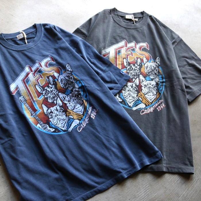 テス Tシャツ ユニセックス ブヒ バンド ピグメント ビッグTシャツ タイプB BUHI BAND PIGMENT T-SHIRT Type ...