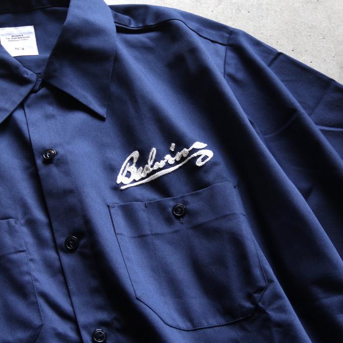 BEDWIN & THE HEARTBREAKERS シャツ 正規販売 半袖 メカニック S/S MECHANIC SHIRT "DIESEL" ネイビー NAVY 2025春夏新作 ...
