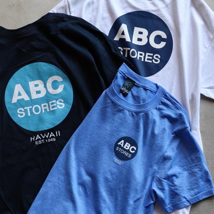 ABCストア ハワイ Hawaii ABC STORES 正規品 ユニセックス クラシック Tシャツ ホワイト/ネイビー/杢ブルー ...