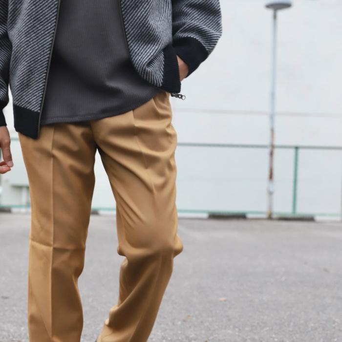 SUNNY SIDERS パンツ サニーサイダース 2プリーツ トラウザーズ SS 2Pleats Trousers ブラック/ブラウン ...