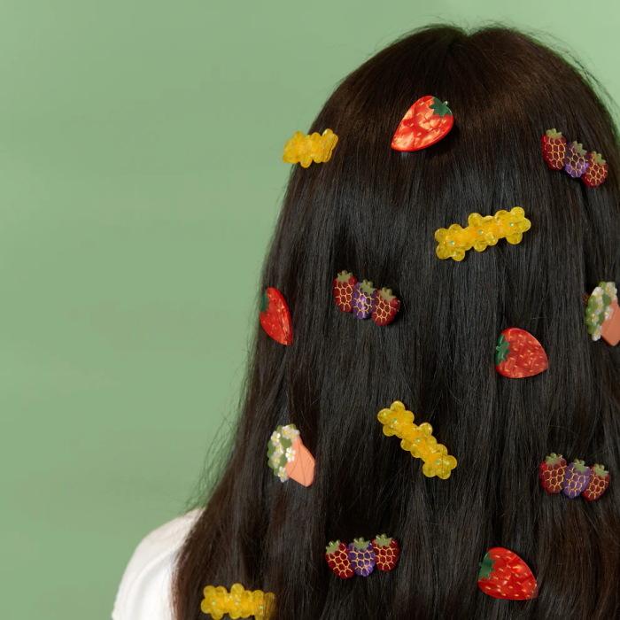 ククシュゼット 正規商品 アクセ ピン クリップ フルーツ かわいい ギフト フランス Coucou Suzette ベリー ヘア Berries Hair Clip パープル Purple ...