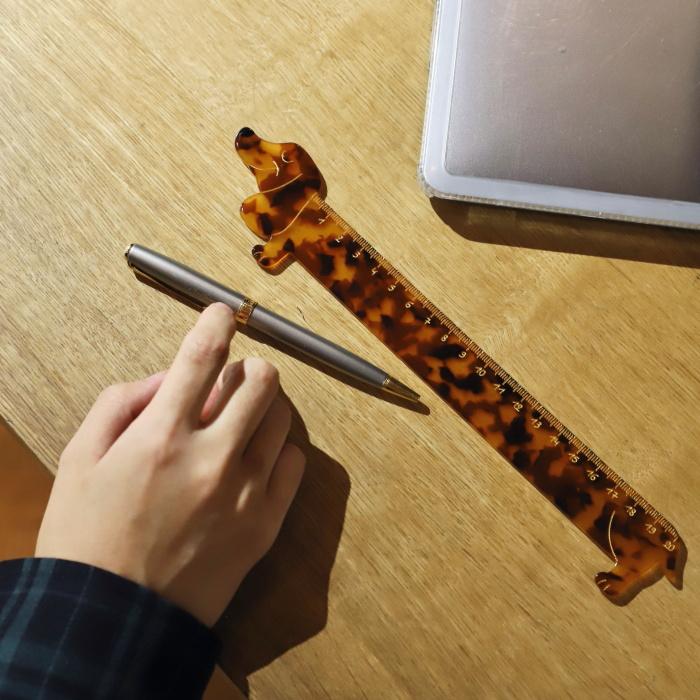 ククシュゼット 正規商品 定規 文房具 かわいい 犬 フランス お洒落 レア Coucou Suzette ダックスフンド Dachshund ...
