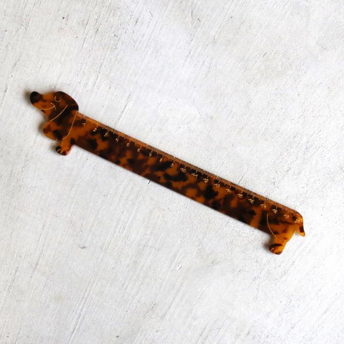 ククシュゼット 正規商品 定規 文房具 かわいい 犬 フランス お洒落 レア Coucou Suzette ダックスフンド Dachshund ...
