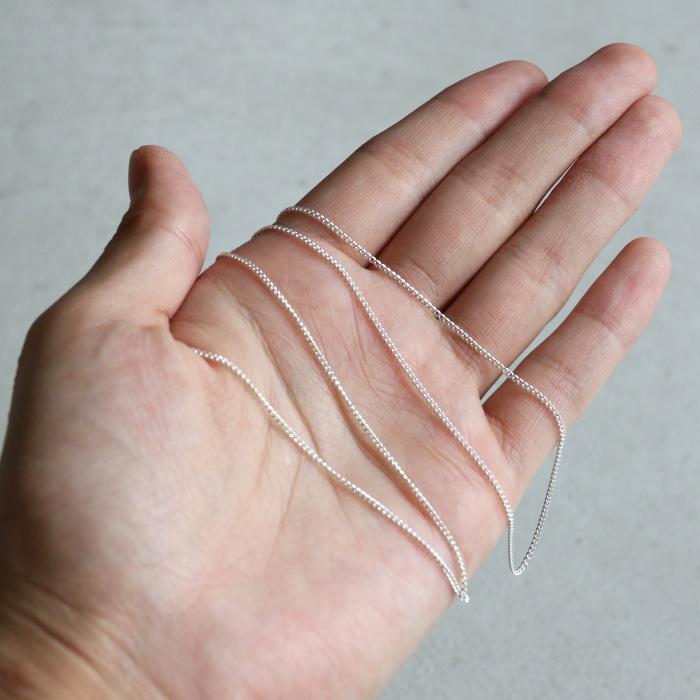 Poly Things 正規取扱 チェーン アクセサリー ネックレス ギフト カーブチェーン 0.35mm/1.2mm 45cm シルバー925 CurbChain - 45 Silver ...