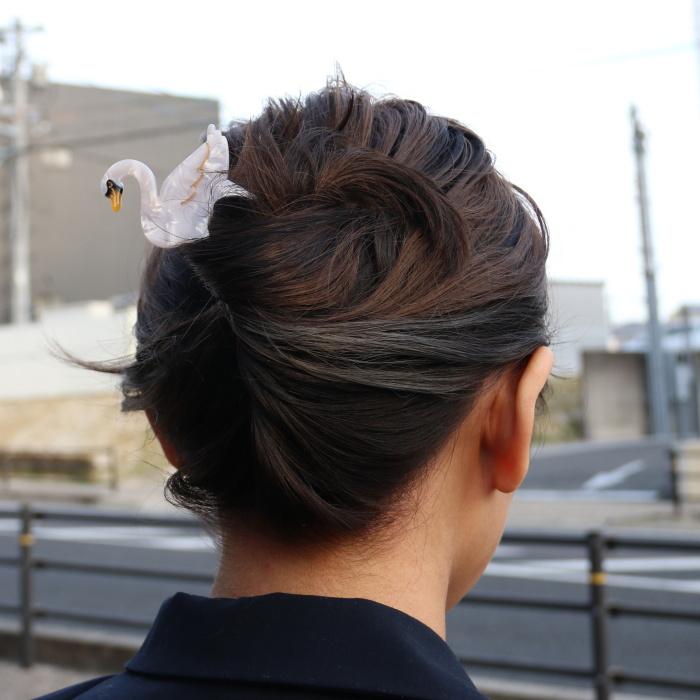 ククシュゼット 正規商品 かんざし ヘアコーム アクセ 鳥 個性的 おしゃれ Coucou Suzette 白鳥 ヘア スティック Swan ...