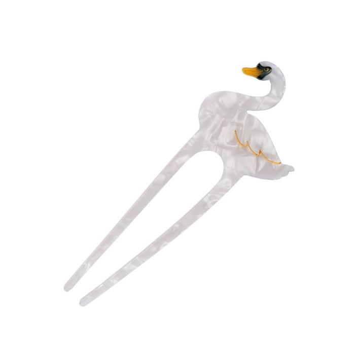 ククシュゼット 正規商品 かんざし ヘアコーム アクセ 鳥 個性的 おしゃれ Coucou Suzette 白鳥 ヘア スティック Swan ...