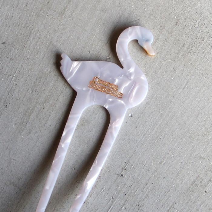 ククシュゼット 正規商品 かんざし ヘアコーム アクセ 鳥 個性的 おしゃれ Coucou Suzette 白鳥 ヘア スティック Swan ...