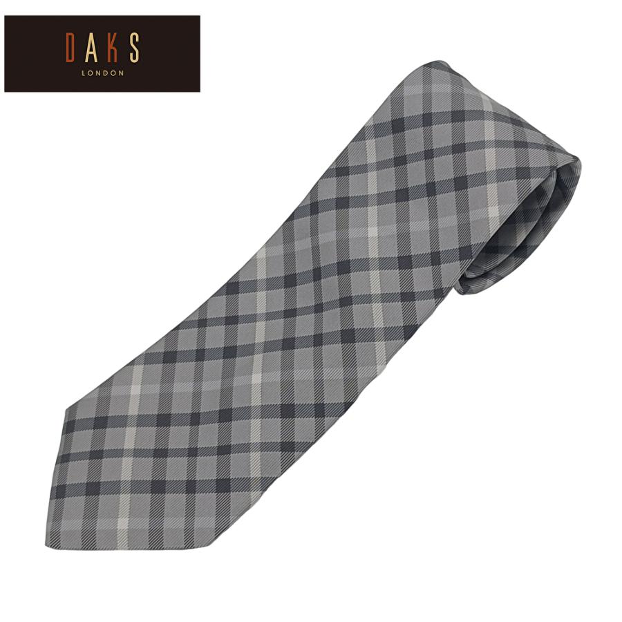 Calvin Klein ダックス ジャガードネクタイ DAKS 7.5cm幅 チェック グレー ハウスチェック ギフト プレゼント ビジネス 入社 父の日 社会人 : シャリオット - 通販 ...