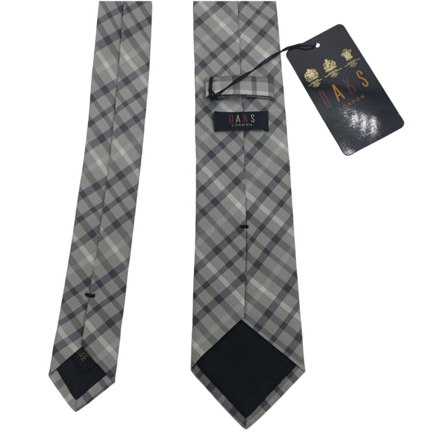 Calvin Klein ダックス ジャガードネクタイ DAKS 7.5cm幅 チェック グレー ハウスチェック ギフト プレゼント ビジネス 入社 父の日 社会人 : シャリオット - 通販 ...