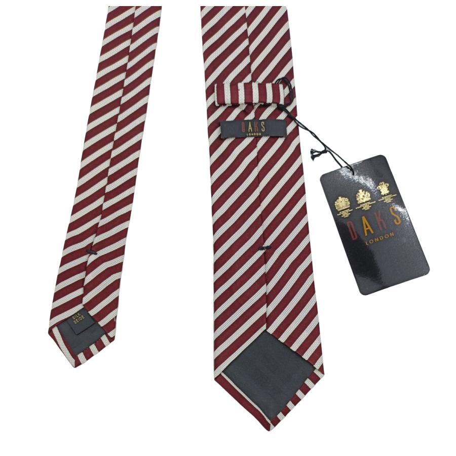 DAKS ダックス ジャガードネクタイ 7.5cm幅 バーガンディ ストライプ ギフト プレゼント ビジネス 入社 父の日 社会人 : シャリオット - 通販 - Yahoo!ショッピング