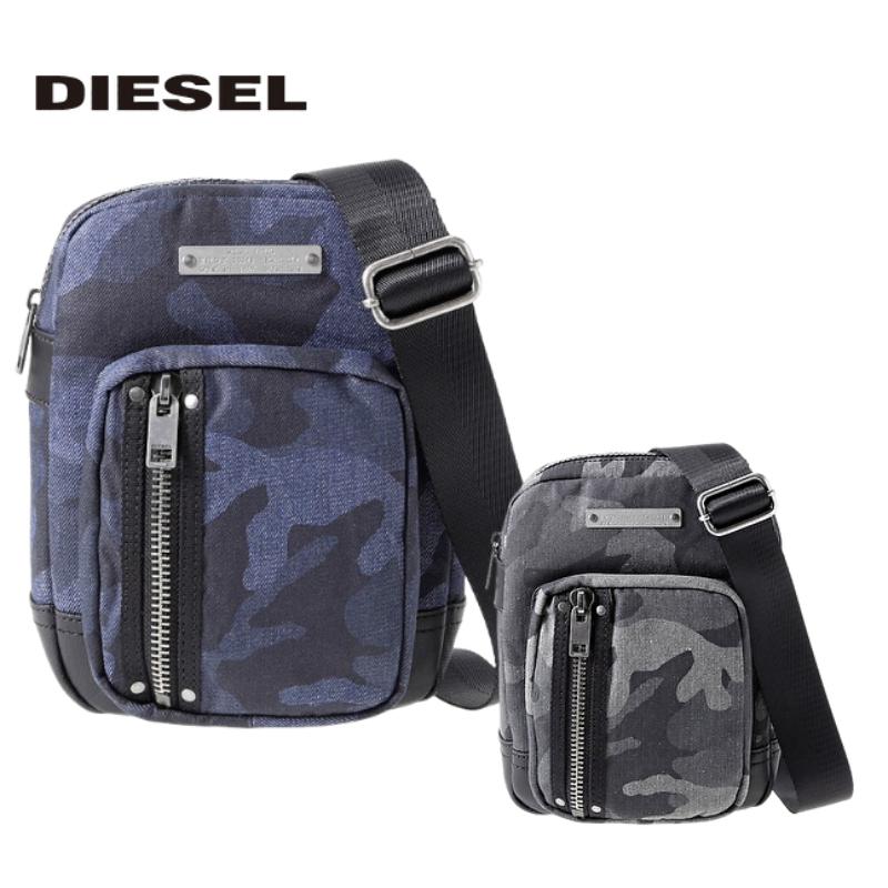 DIESEL ディーゼル ショルダーバッグ X03778 P1106 斜めがけ コンパクト ミニ グレー ブルー カモ : シャリオット - 通販 - Yahoo!ショッピング