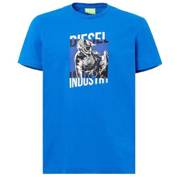 ディーゼル メンズ クルーネック Tシャツ T-DIEGOS-K44 A02397-0GRAI DIESEL ブラック ホワイト ブルー メンズ レディース 男女兼用 :di0015:シャリ ...