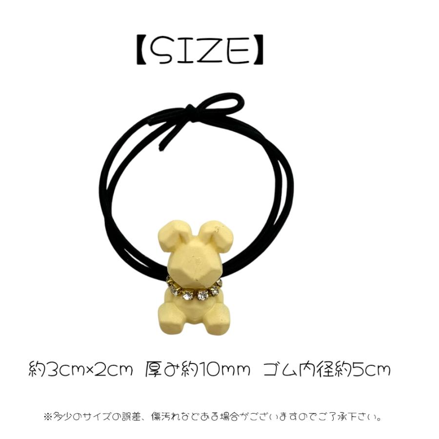 ヘアゴム クマ キラキラ 1個 黒 アイボリー ストーン ヘアアレンジ ヘアアクセサリー プレゼント ハンドメイド h-1613 : 手芸材料ヘアアクセのCHOUETTE - 通販 ...