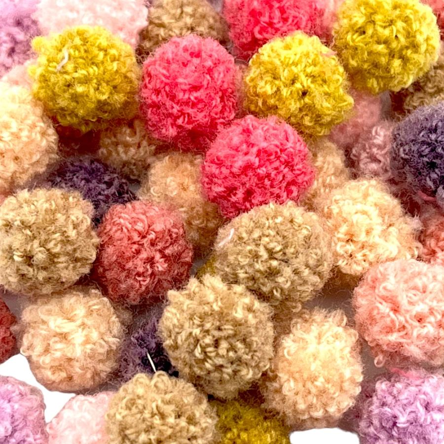 ポンポン ボール ポリエステル ウール ランダム25個 冬 ハンドメイド 手芸 材料 pt-2623b : 手芸材料ヘアアクセの ...