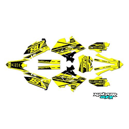 Kalair GFX Graphics Kit for Suzuki RM 125 POLISPORT RESTYLE (2001-2008 ...