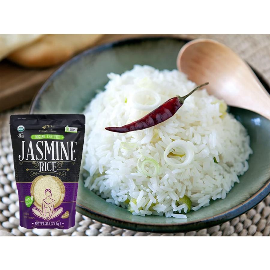 シェフズチョイス オーガニック ジャスミンライス 1kg x 1袋 有機JAS USDA Kosher認証 香り豊か ジャスミン米 Organic Jasmine Rice [JR ...