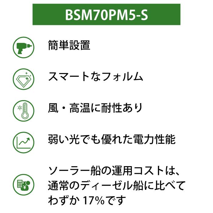 ソーラーパネル 70W 18.7V 小型 単結晶 JPAC認証 1050x350x30 シングルド BSM70PM5-S ブルーサン BLUESUN 5.42kg : チェリーベル Yahoo ...