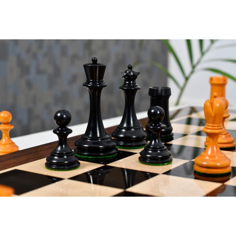 チェス駒 1860年代 British Chess Company 100mm 黒檀 インド チェス駒 1860年代 British Chess Company 100mm 黒檀 インド