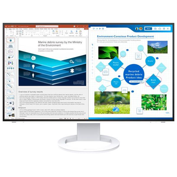EIZO 液晶ディスプレイ 27型/2560×1440/HDMI、DisplayPort、USBType-C/ホワイト/スピーカー:あり ...