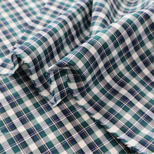 リバティプリント【先染めタナローン/エターナル】タータンチェック（緑）Llibertycheck 3265100-2 : ちびちびきっちん ...