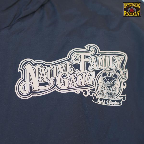 NATIVE GANG FAMILY ネイティブギャングファミリー NGF-FWロゴ 中綿入り切替えウォームシェルパーカー NGF41 ...