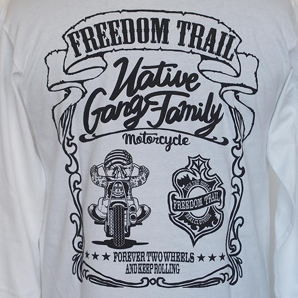 NATIVE GANG FAMILY ネイティブギャングファミリー 後身バイクベイビーロンT NGF41-591 アメカジ バイカー ロゴ ...