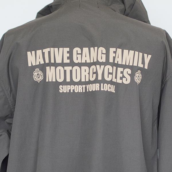 NATIVE GANG FAMILY NGF-NEW ロゴ C/Nフルジップパーカージャケット NGF41-983 アウトドア アウター 防風 ...