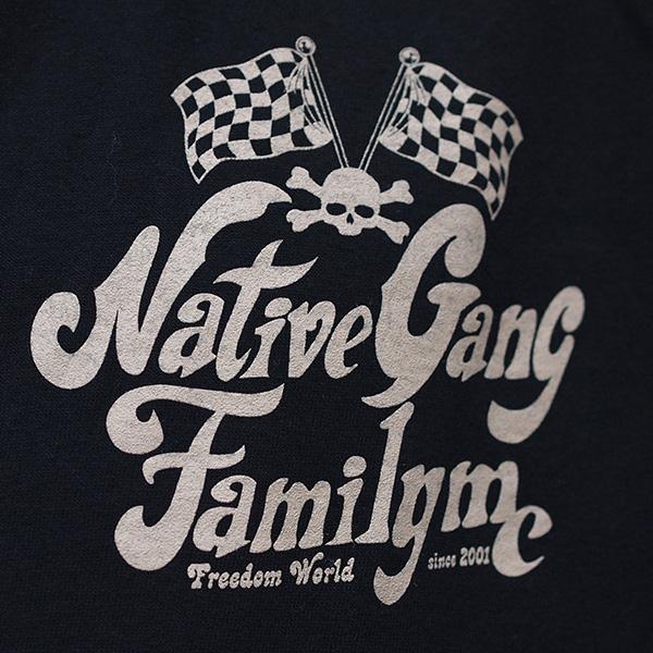 NATIVE GANG FAMILY ネイティブギャングファミリー フラッグガールインクジェットTシャツ NGF43-593 アメカジ ...